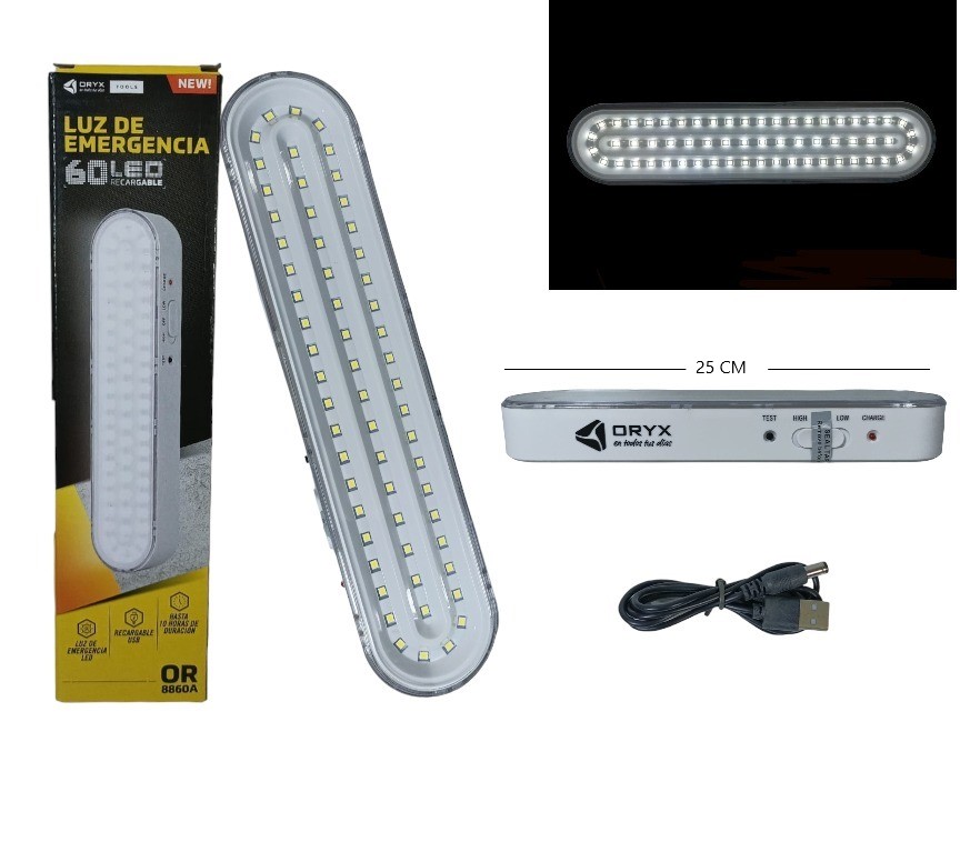 LUZ EMERGENCIA 60 LED RECARGABLE OR8860A