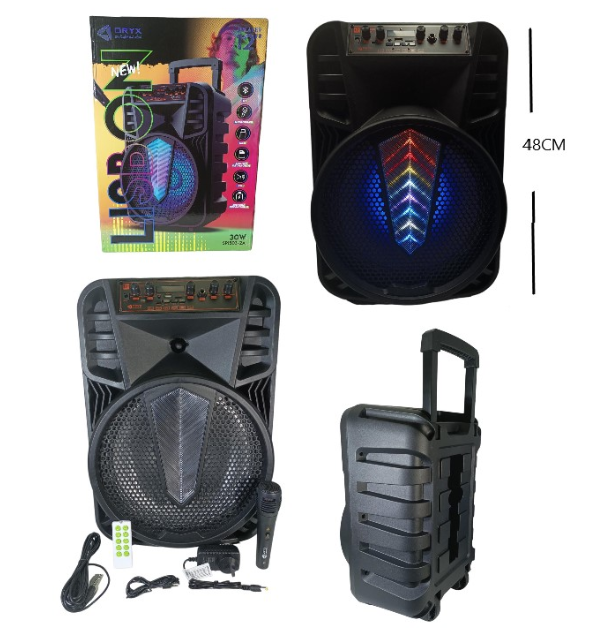 PARLANTE BT 12 PLG ORYX LISBOA C/CARRITO Y MICROFONO SP1503-2A