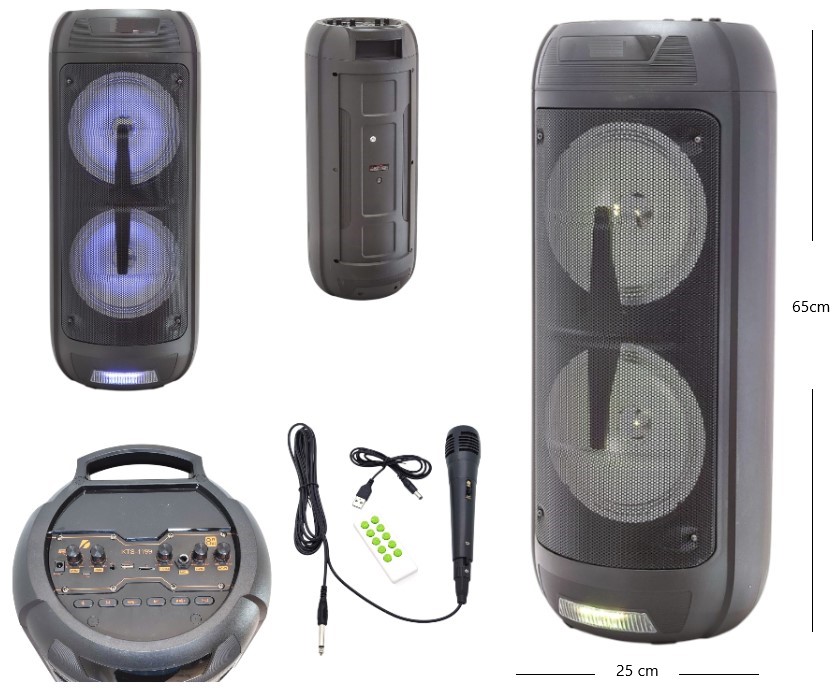 PARLANTE 8 x 2 PLG BT/FM/MP3 CON MICROFONO KTS-1199